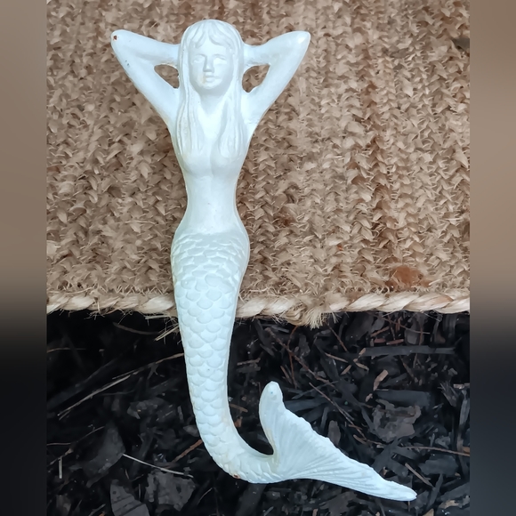cast iron mermaid | Accents | Vintage Rustic Cast Iron Mermaid Hook ...